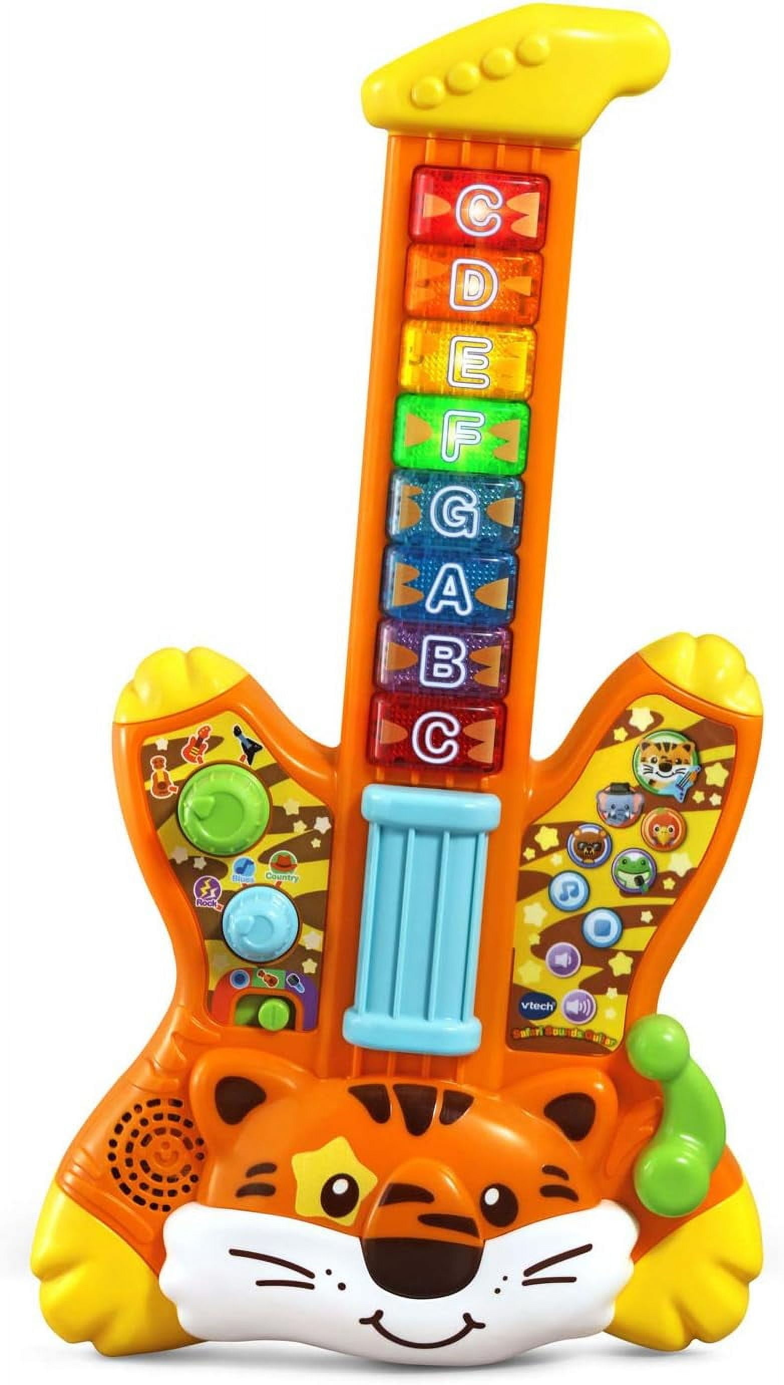 Zoo Jamz Tiger Rock Guitar Orange Educational Musical Toy for Kids Fun ...