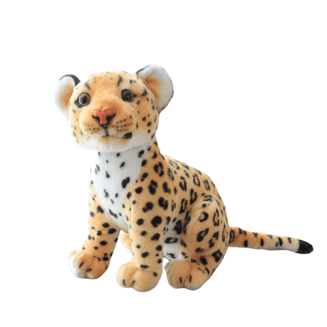 Zoo Jungle Leopard Plush Toy - Realistic Snow Leopard, Leopard, Black ...