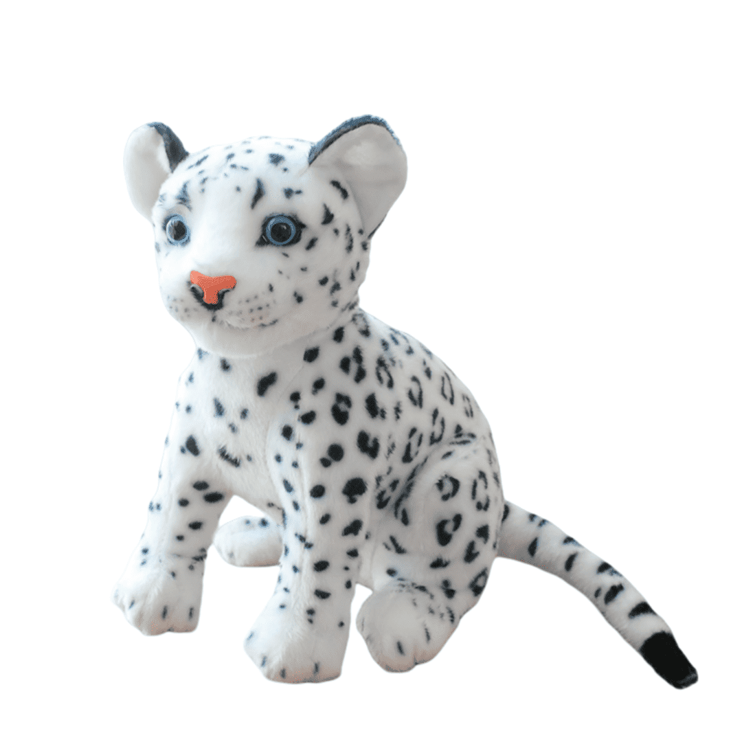 Zoo Jungle Leopard Plush Toy - Realistic Snow Leopard, Leopard, Black ...