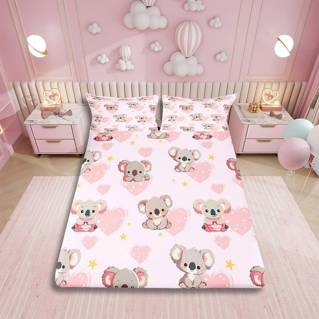 Zoo Koala Bed Sheets Set for Kids Boys Girls,Cartoon Koala Sheet Set ...