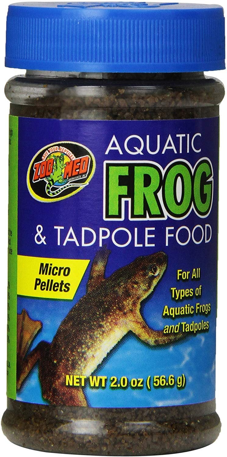 Zoo Med Reptile Aquatic Frog & Tadpole Food, High-Protein Micro Pellets ...