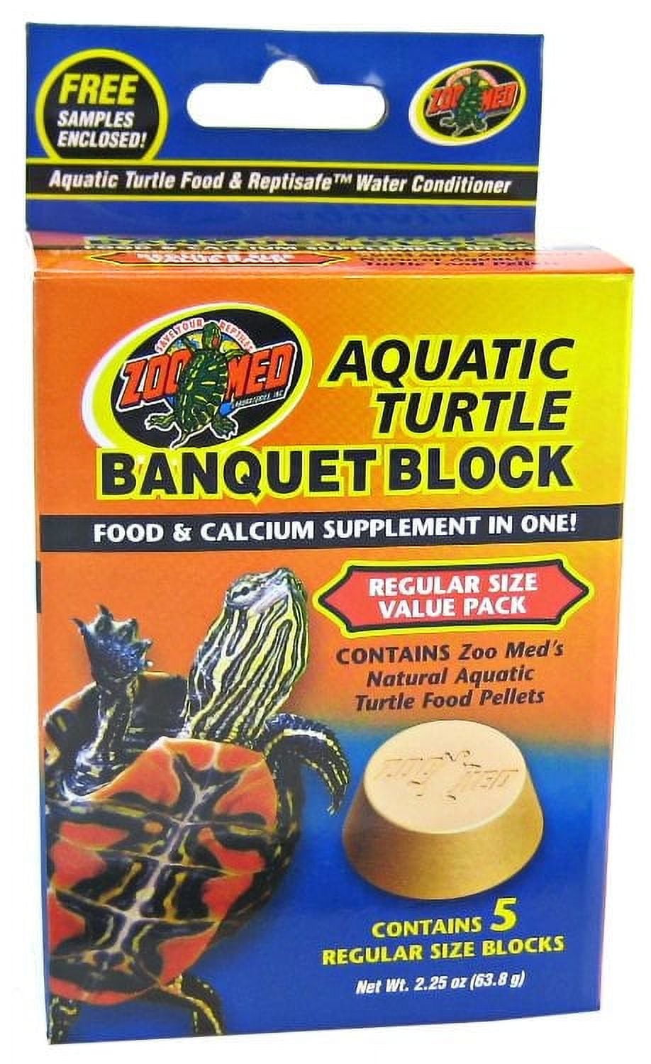 Zoo Med Aquatic Turtle Banquet Block Food and Calcium Supplement Treat ...