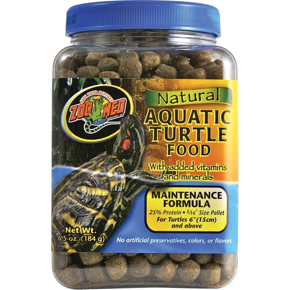 Zoo Med, Aquatic Turtle Food, Maintenance Formula 6.5 oz, Floats ...