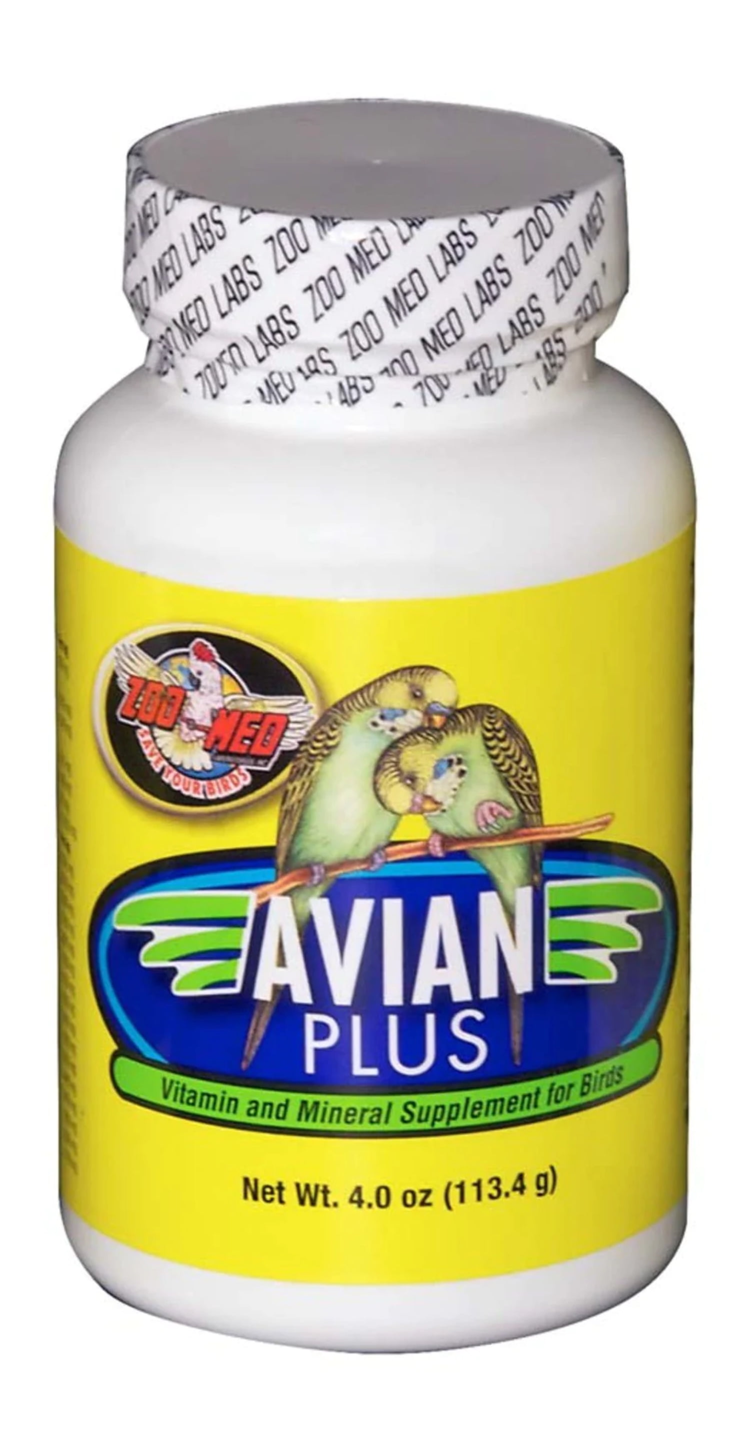Zoo Med Avian Plus Calcium Pet Formula - Vitamin and Mineral Bird ...