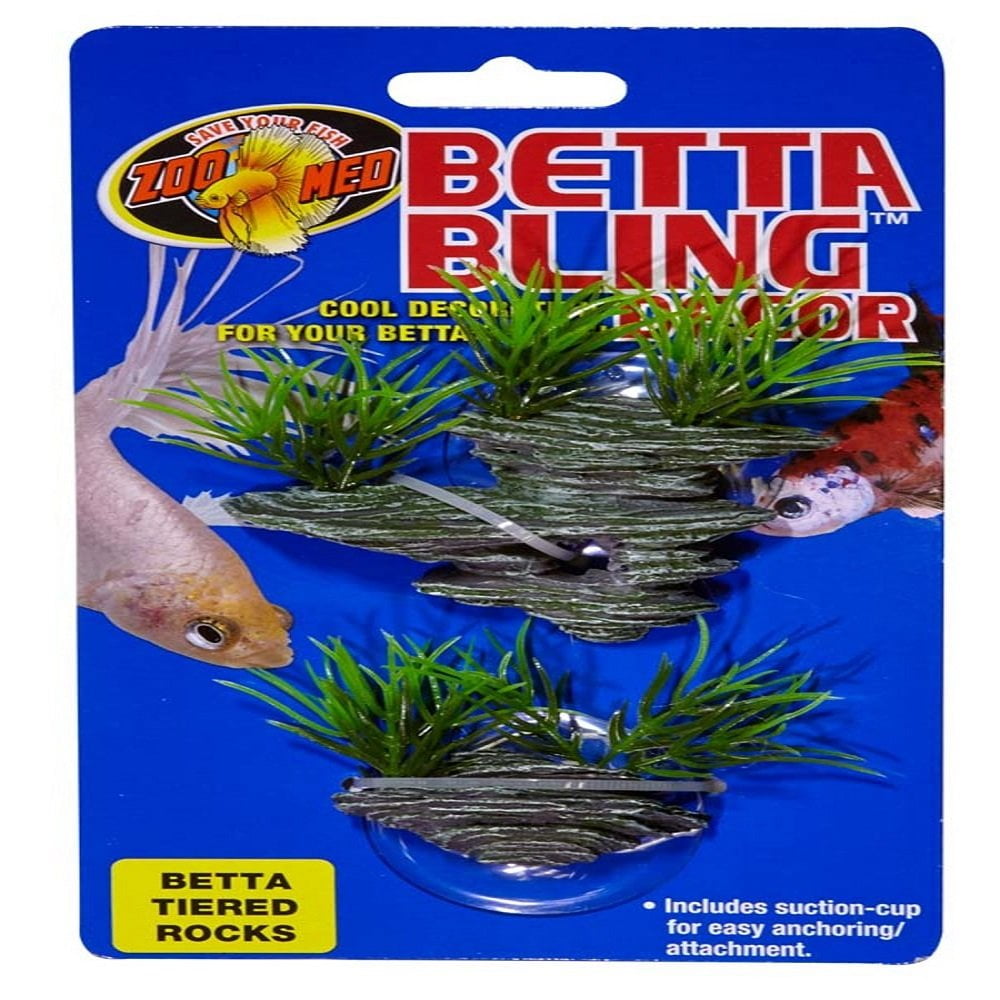 Zoo Med Labs Ornament Betta Bling Tiered Rocks Cool Decoration Betta's ...