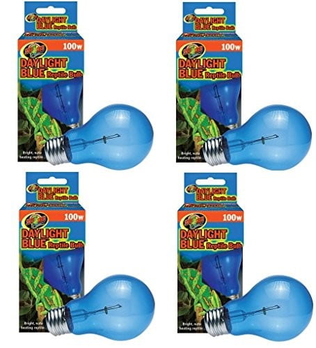 Zoo Med Daylight Blue Reptile Bulb, 100 Watt, Heat Lamp for Snakes ...