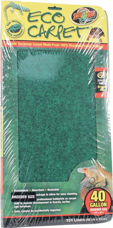 Zoo Med Eco Carpet Reptile Bedding, 15" x 36", Green - Walmart.com