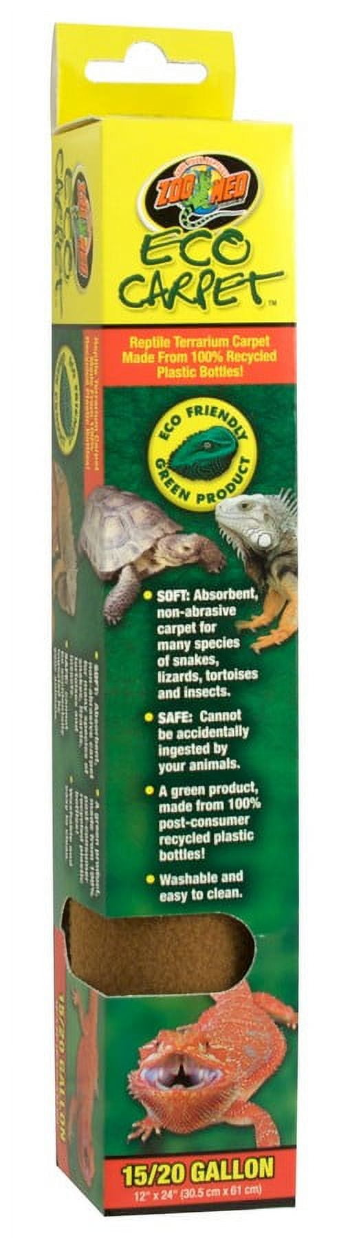 Zoo Med Eco Carpet Reptile Carpet - Green - 15-20 Gallon (12" x 24 ...