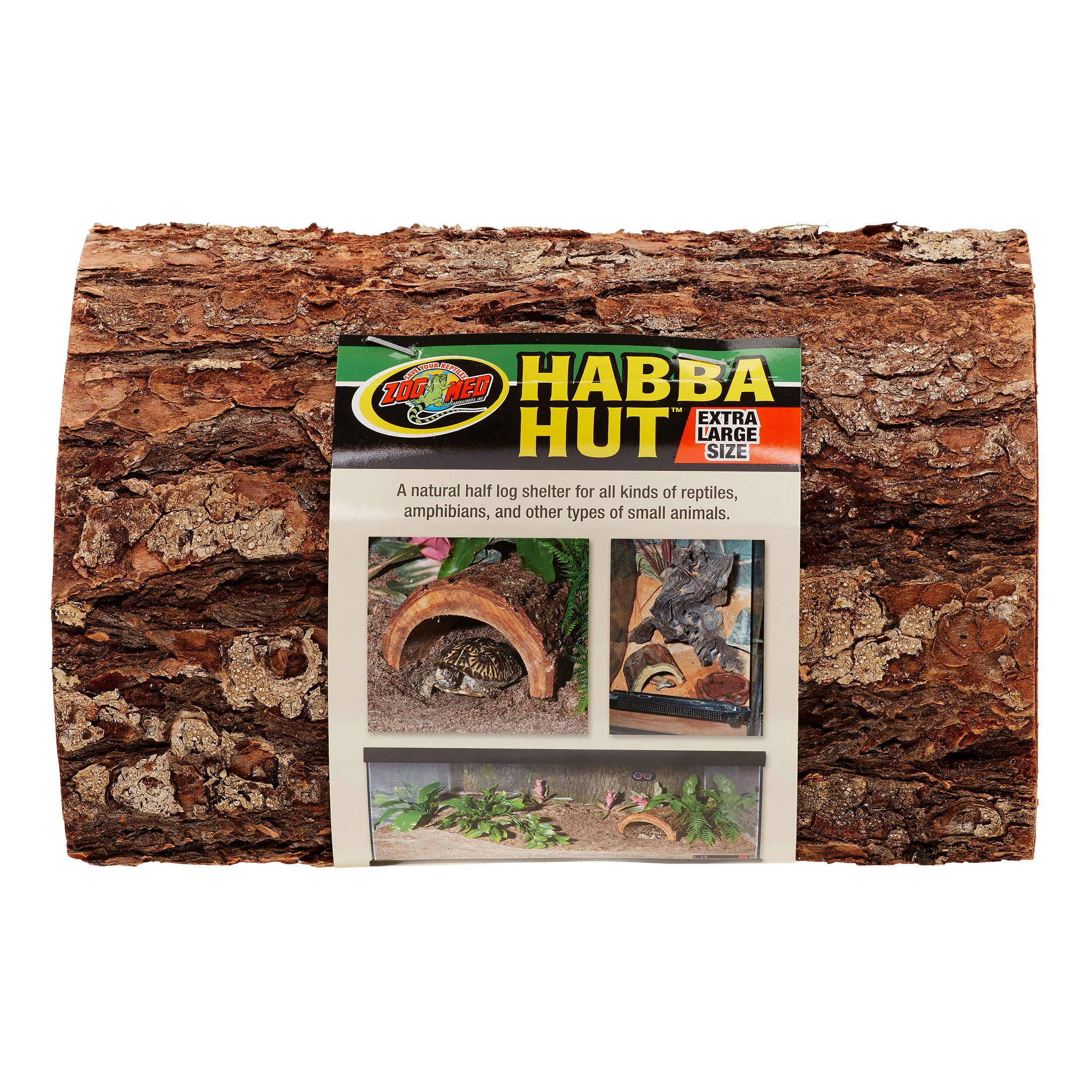 Zoo Med, Habba Hut Hideout, X-Large, Natural Fir Wood Brown - Walmart.com