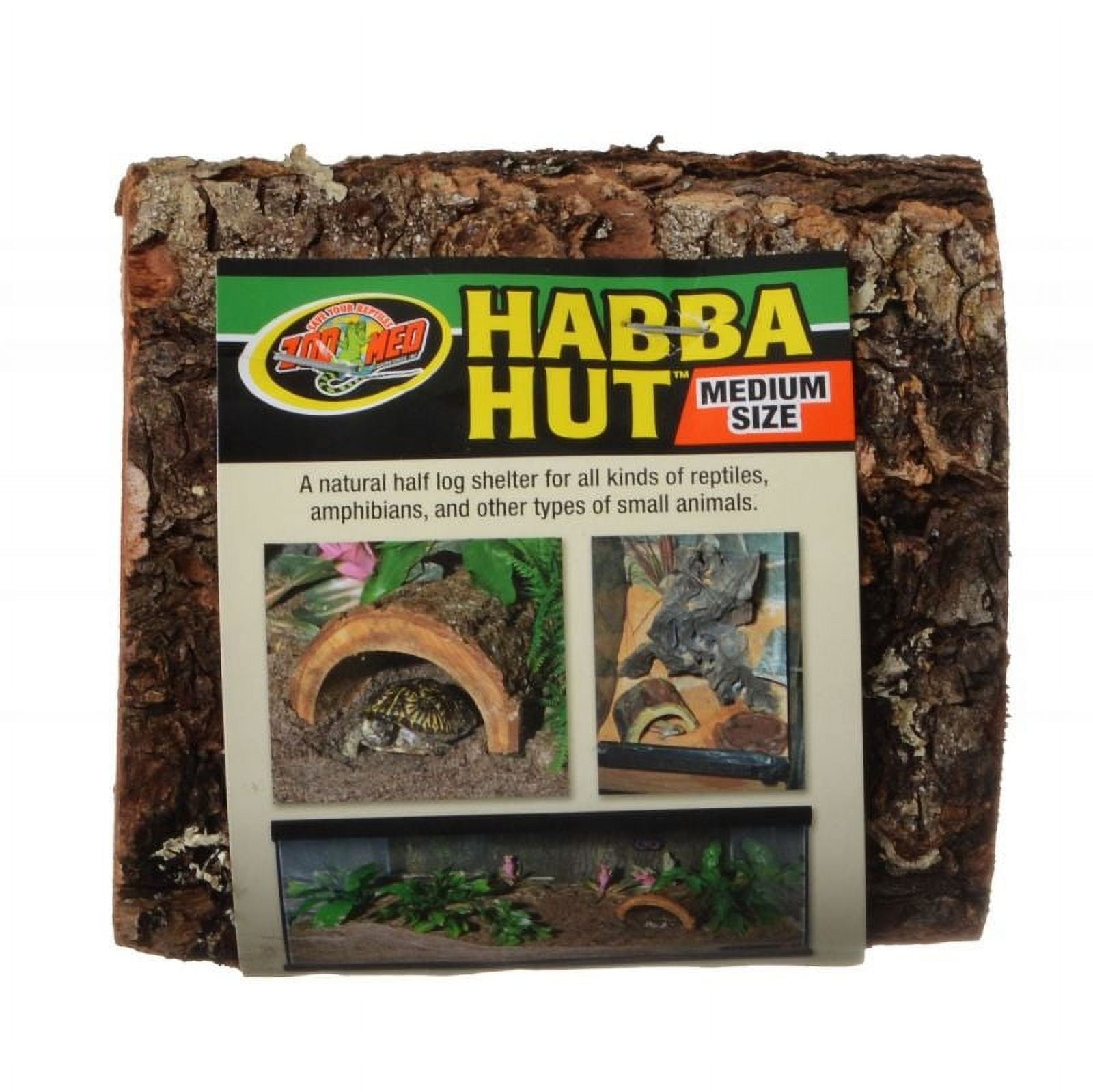 Zoo Med Habba Hut Natural Half Log Shelter for Reptiles, Amphibians ...