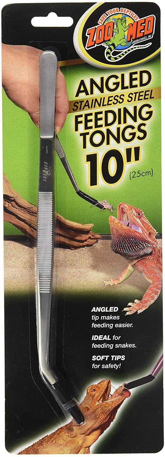 Zoo Med Angled Stainless Steel Feeding Tongs 10″ - Walmart.com