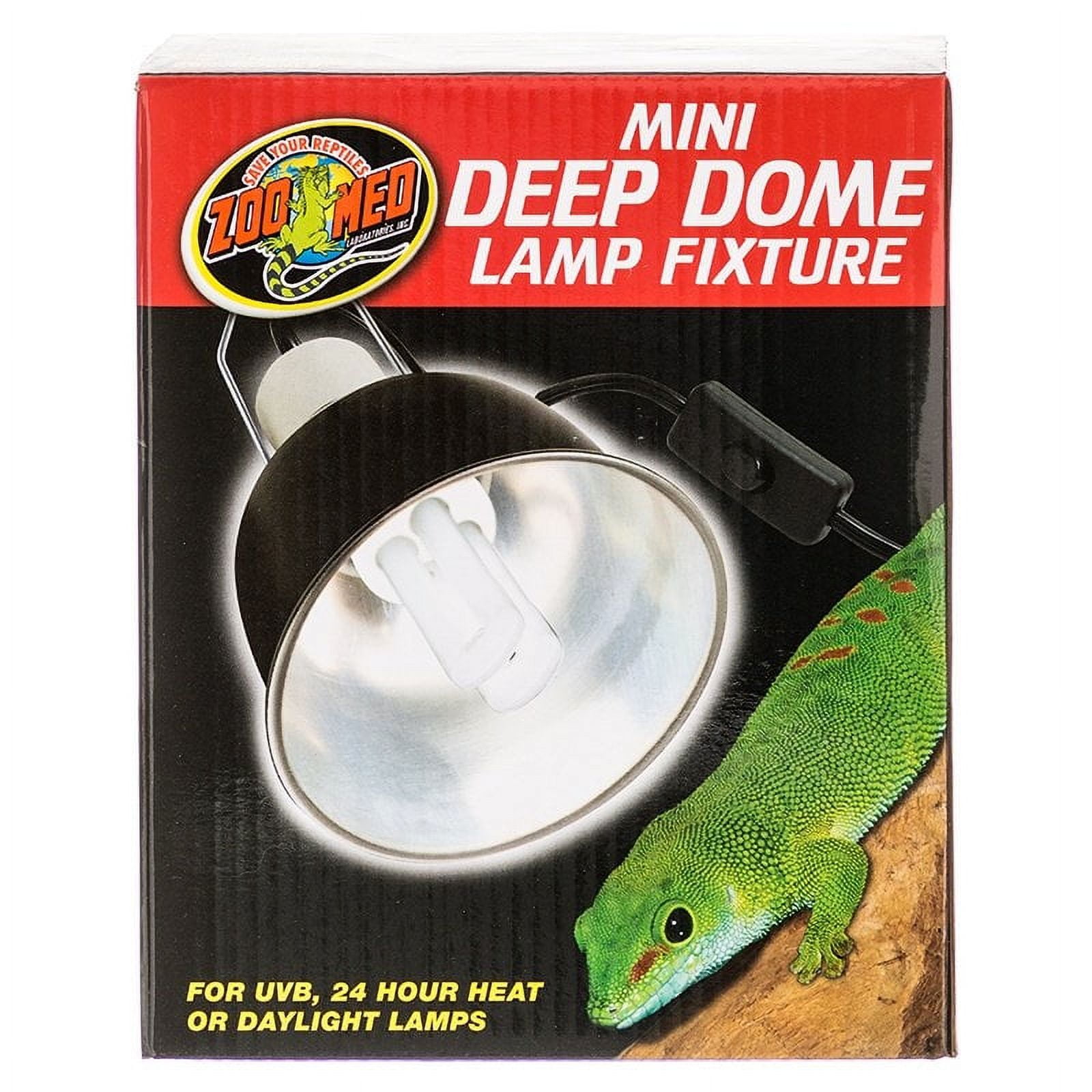 Zoo Med Mini Deep Dome Lamp Fixture for Reptiles [Reptile Lamp Fixture ...