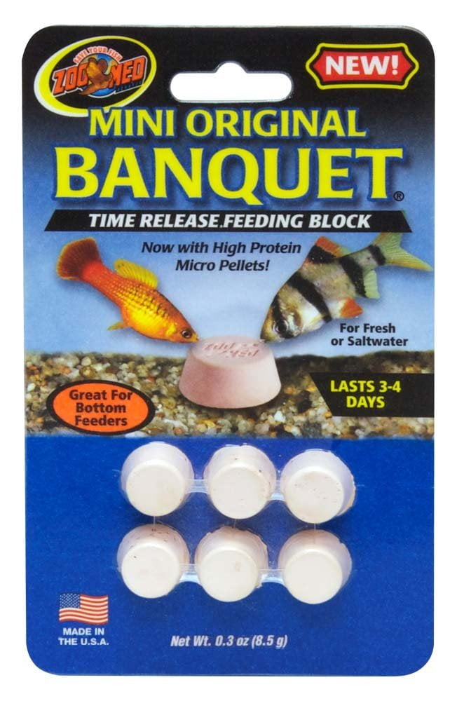 Zoo Med Mini Original Banquet Fish Feeding Block - Mini - .3 oz Total ...