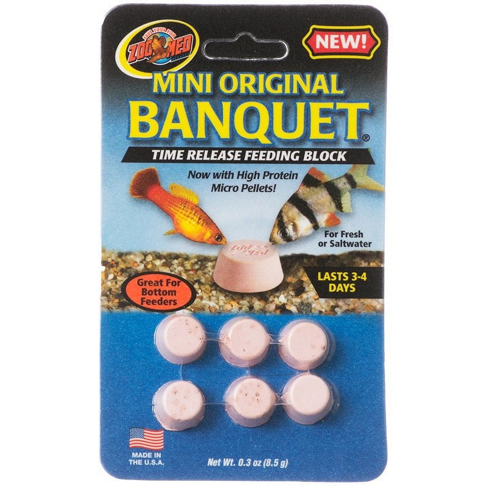 Zoo Med Mini Original Banquet Fish Feeding Block - Mini - .3 oz Total ...