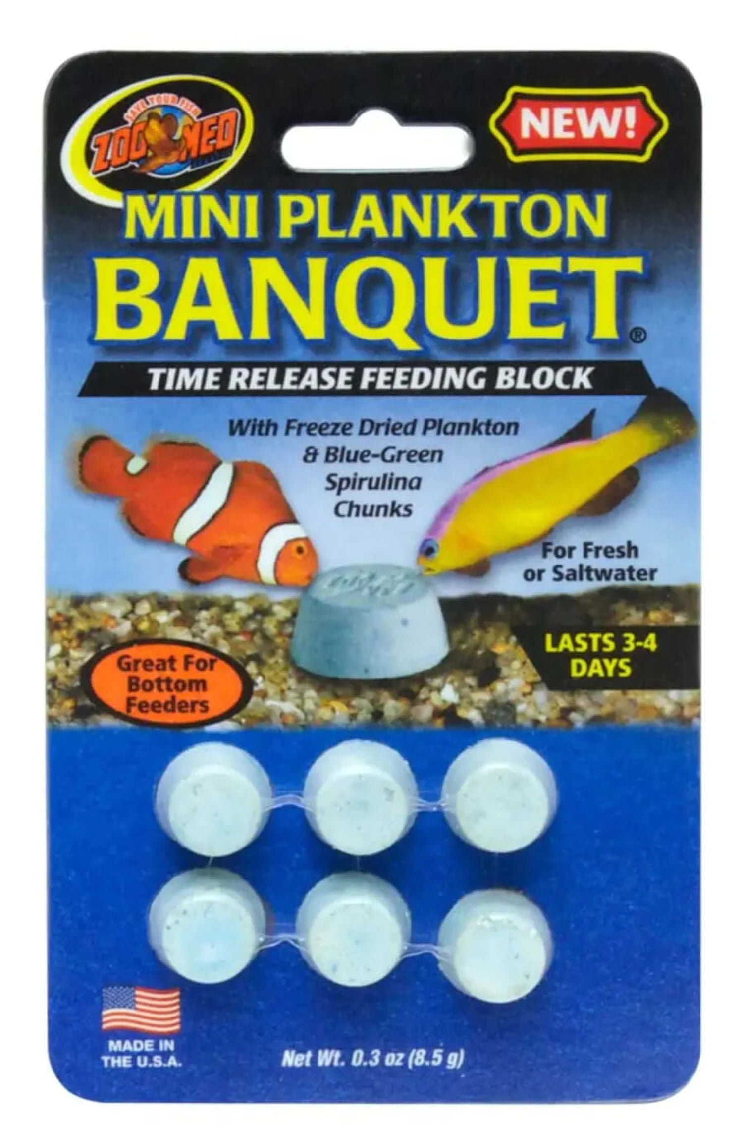 Zoo Med Plankton Banquet Fish Feeding Block - Walmart.com