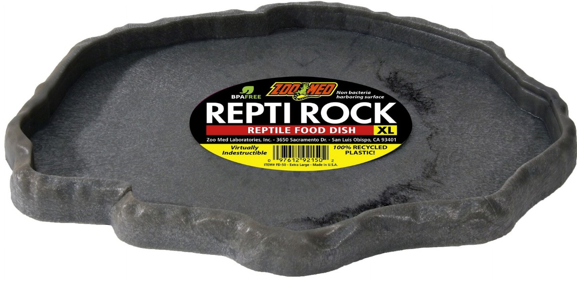 Zoo Med Repti Rock Reptile Food Dish - Polystyrene Construction ...