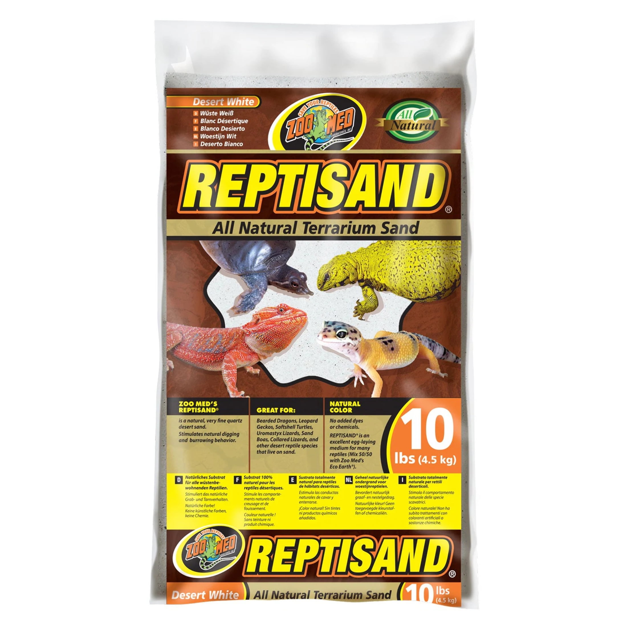 Zoo Med ReptiSand Desert White All Natural Terrarium Sand for Reptiles ...
