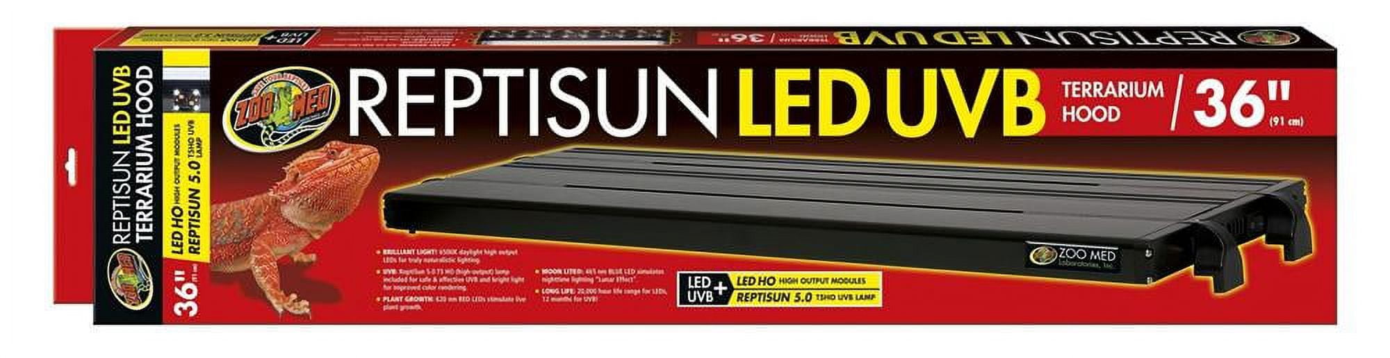 Zoo Med ReptiSun LED UVB Terrarium Hood for Reptiles, 36 Inches, Pet Supplies - Walmart.com