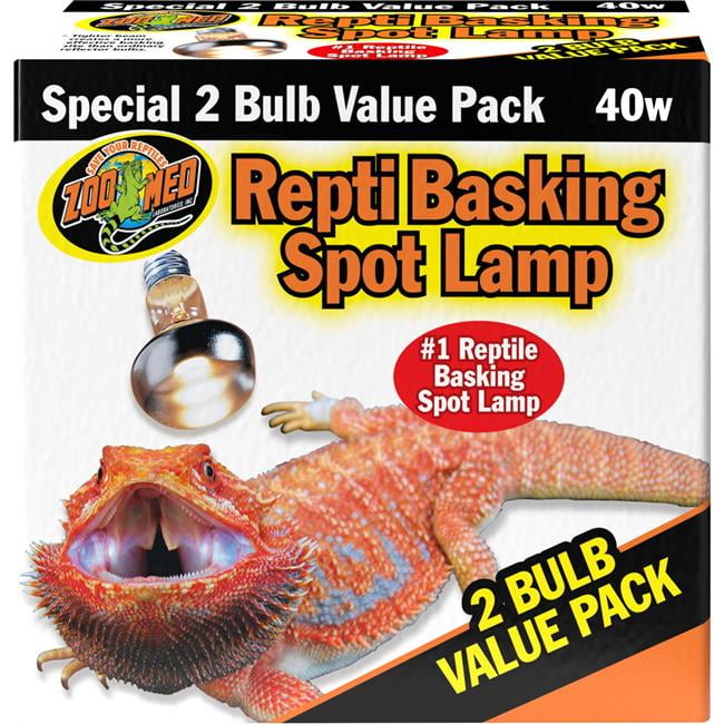 Zoo Med SL2-40 Repti Basking Spot Lamp - 40W - 2 per Pack - Case of 36 ...