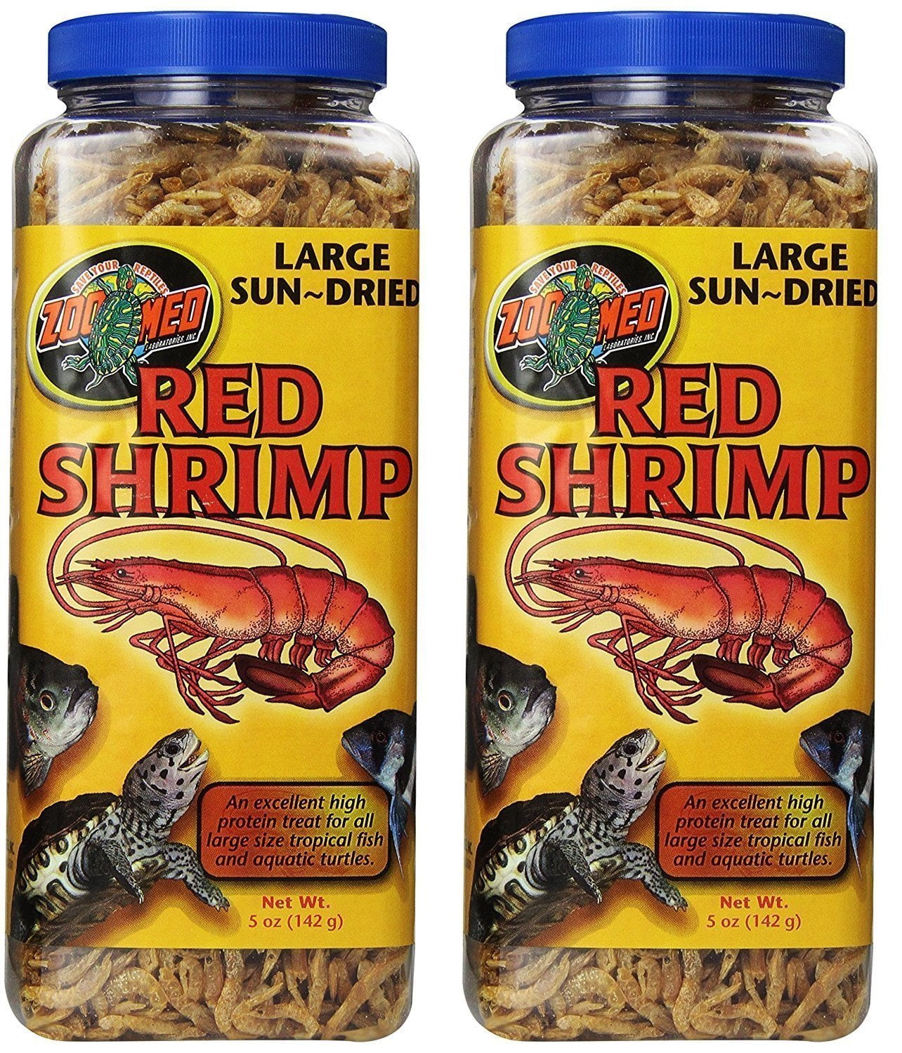Zoo Med Sun Dried Large Red Shrimp 10oz - High-Quality Protein Food for ...