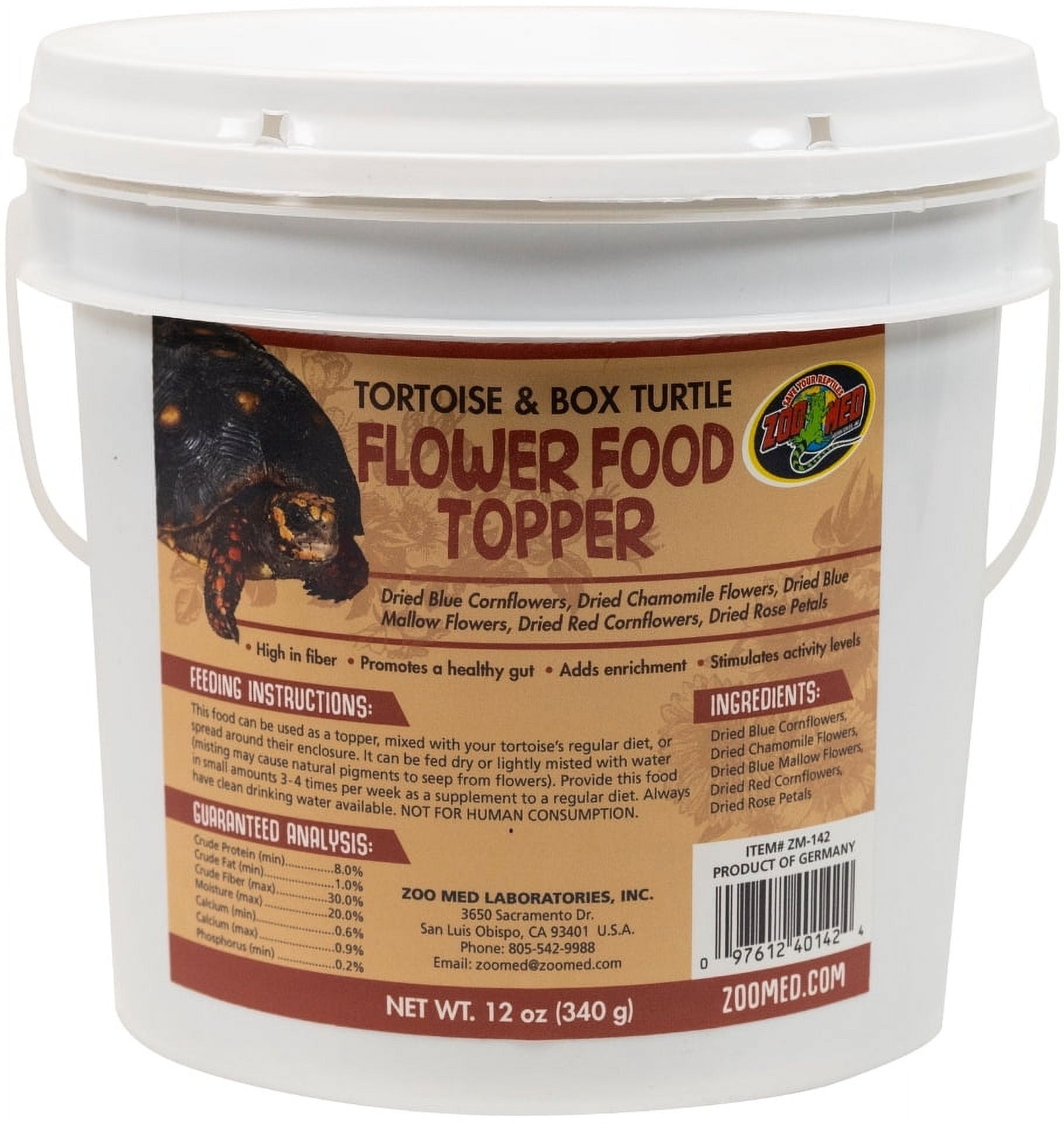 Zoo Med Tortoise and Box Turtle Flower Food Topper - Walmart.com