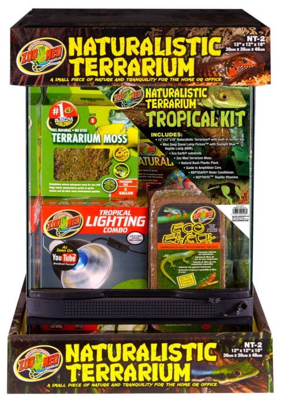 ZooMed Naturalistic Terrarium Tropical Kit (12"x12"x18") - Walmart.com