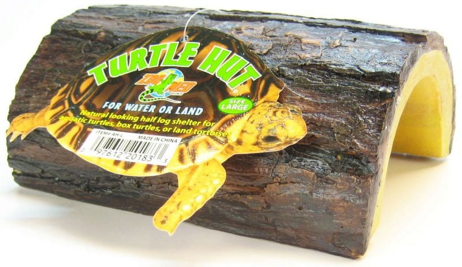Zoo Med Turtle Hut Half Log Shelter for Water or Land [shelters ...
