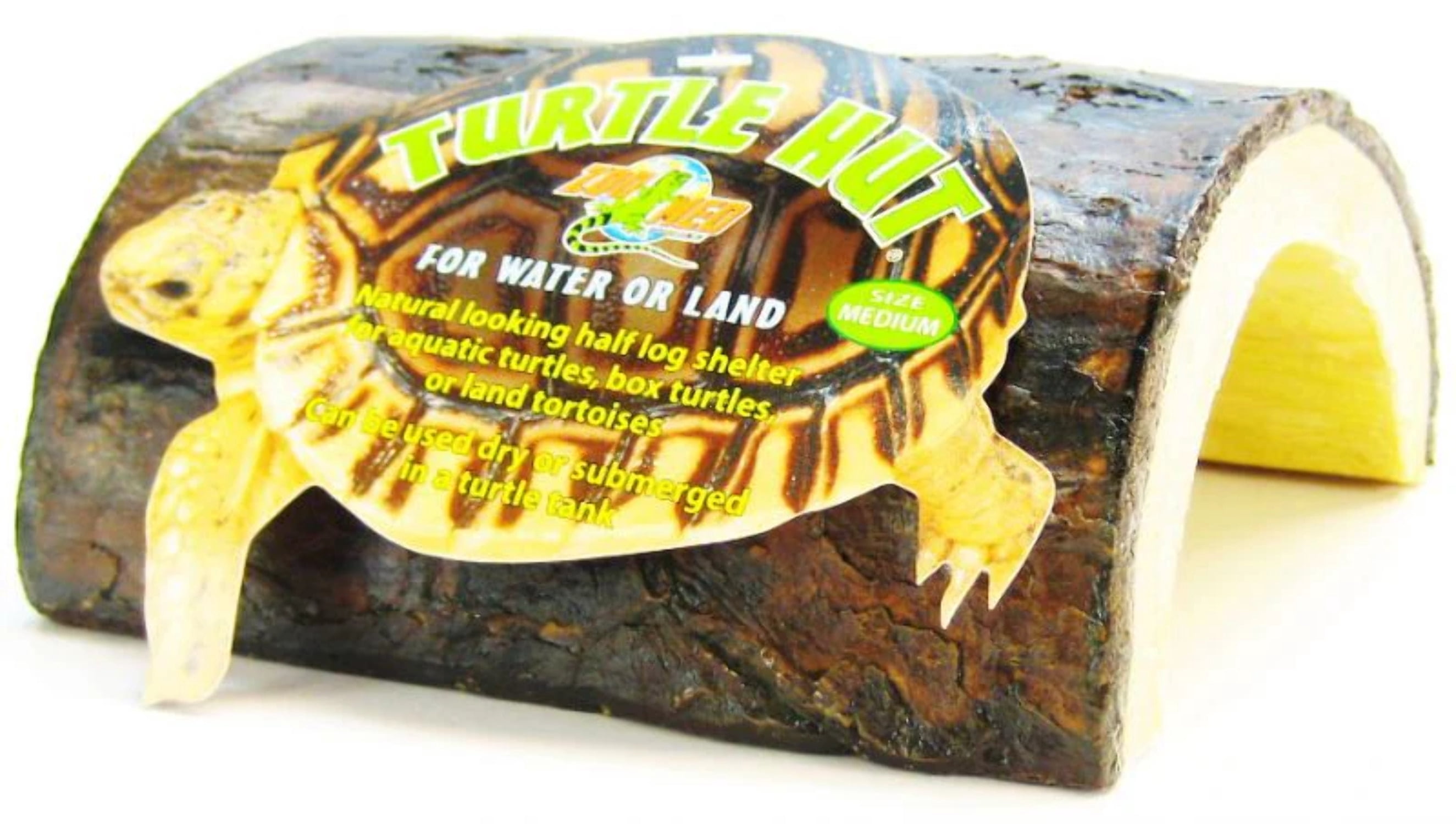 Zoo Med Turtle Hut Half Log Shelter for Water or Land - Walmart.com