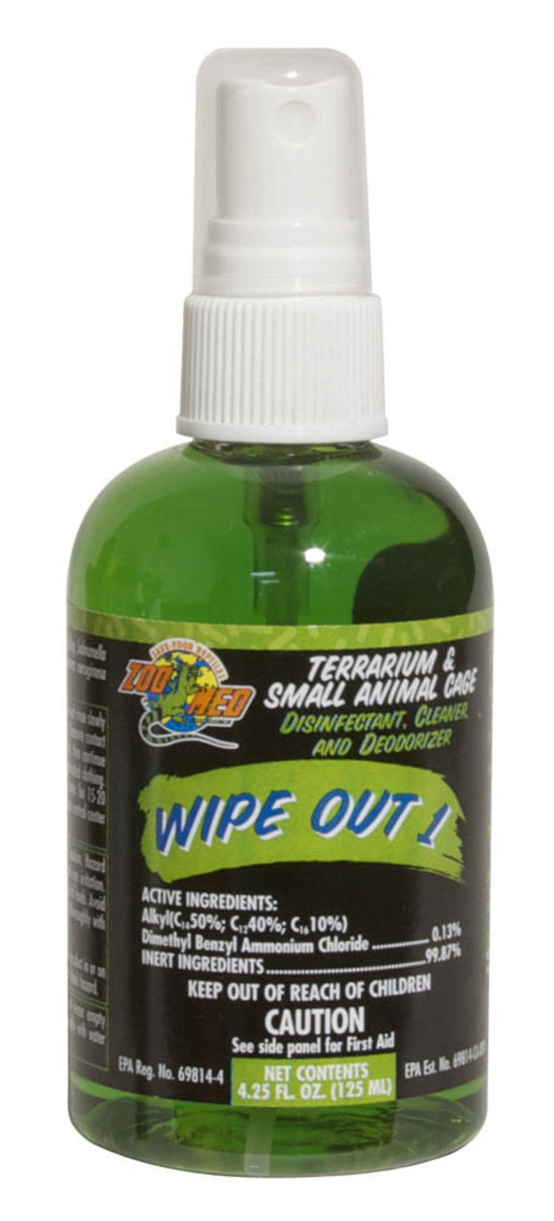 Zoo Med Wipe Out 1 Disinfectant & Deodorizer for Terrariums & Cages ...