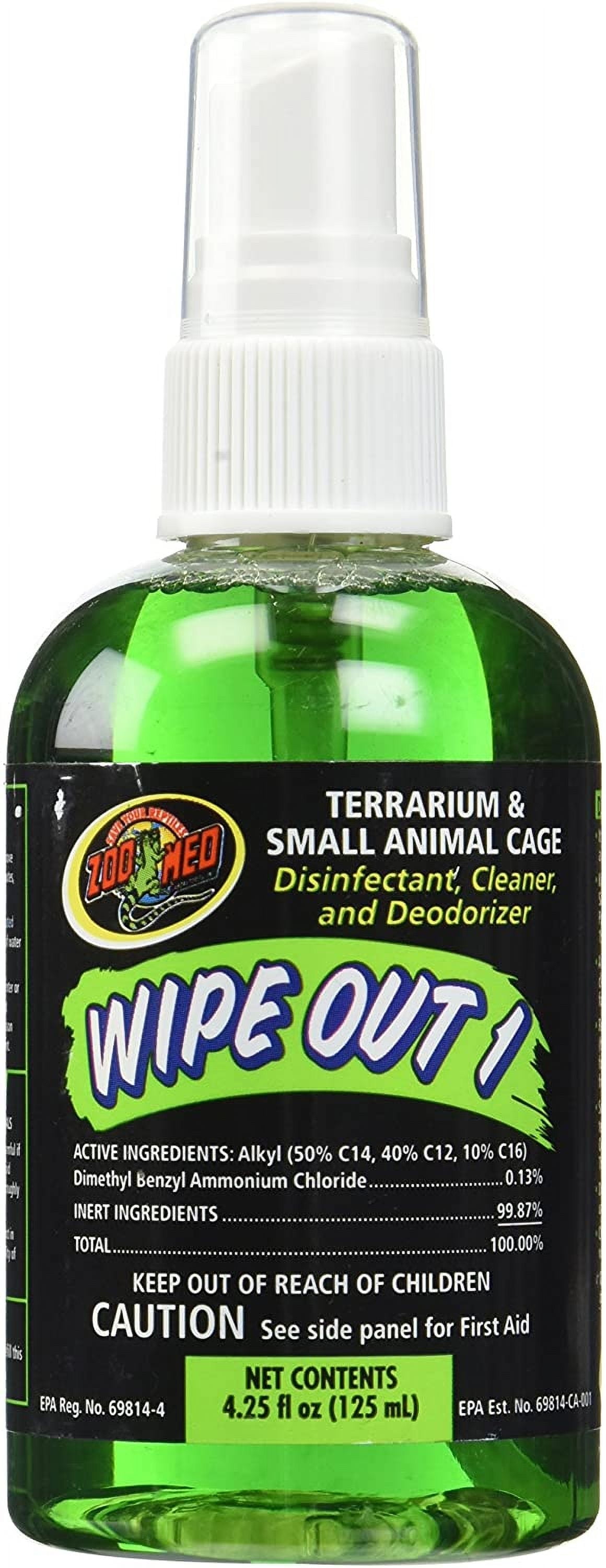 Zoo Med Wipe Out 1 Terrarium Cleaner, Disinfectant and Deodorizer ...