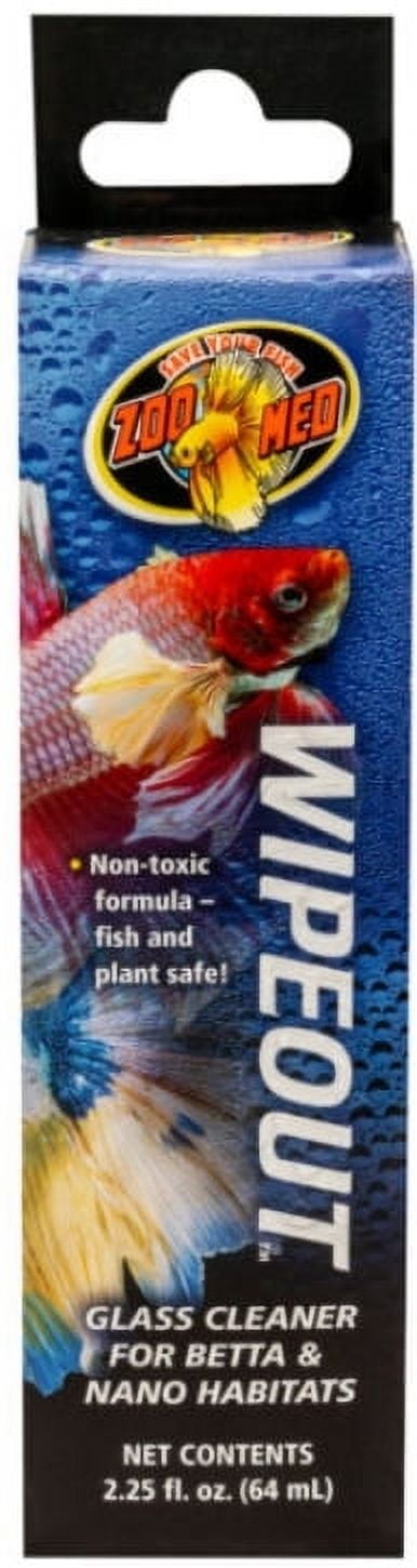 Zoo Med Wipeout Glass Cleaner for Betta and Nano Habitats [Habitat ...