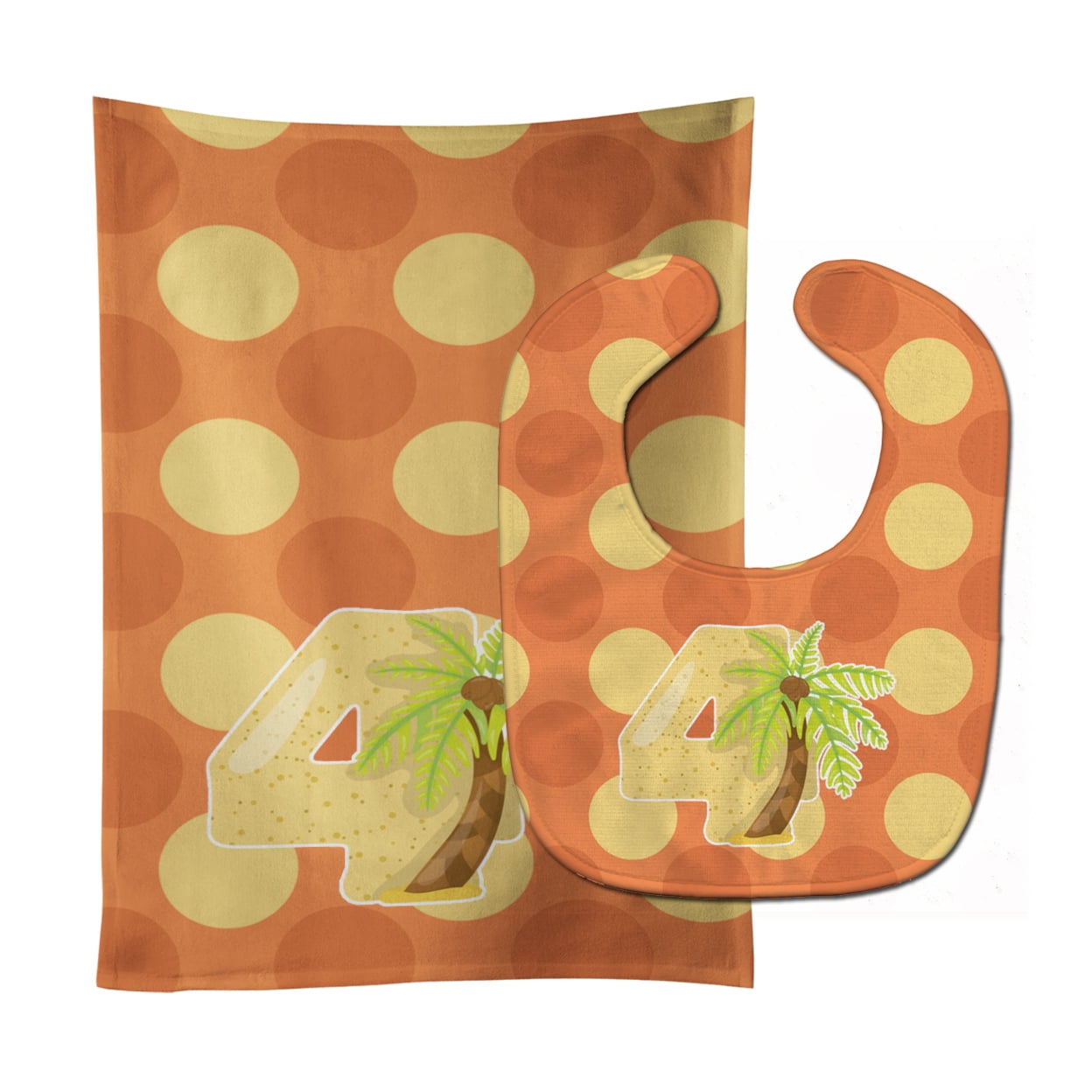 Zoo Month 4 Palm Tree Baby Bib and Burp Cloth - Walmart.com