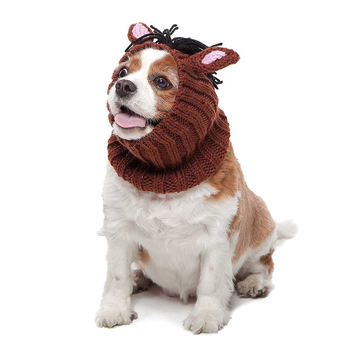 Zoo Snoods Horse Costume - Warm Knit Dog Snood Ear Wrap for Pets, Warm ...