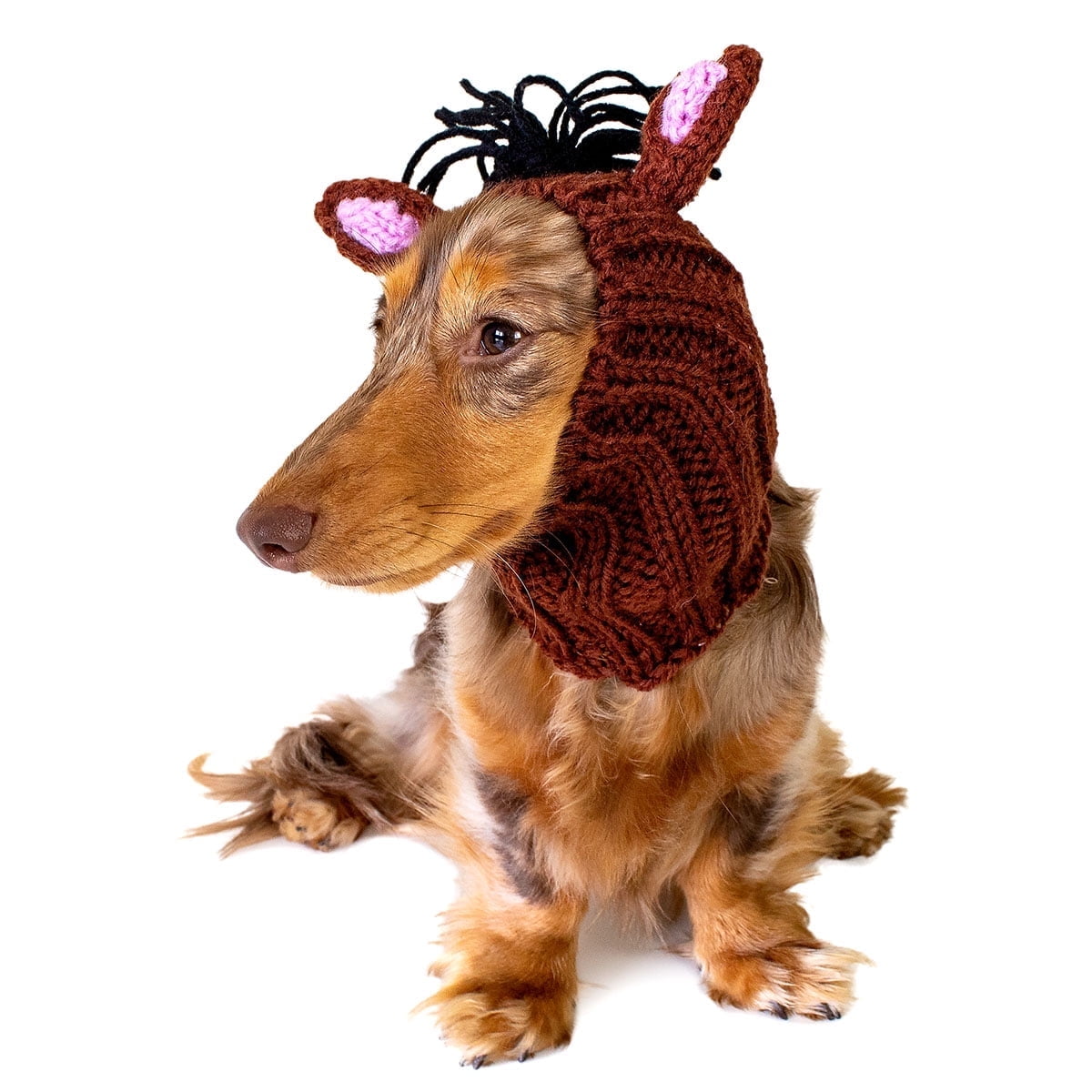 Zoo Snoods Horse Costume - Warm Knit Dog Snood Ear Wrap for Pets, Warm ...