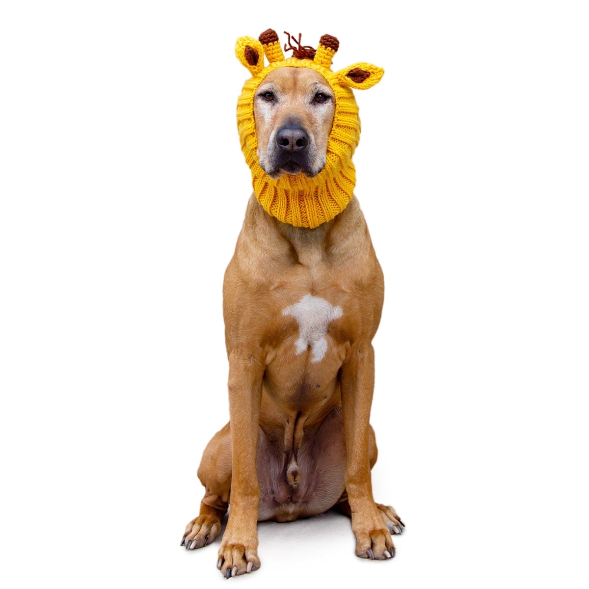 Zoo Snoods Giraffe Costume - Warm Knit Dog Snood Ear Wrap for Pets ...