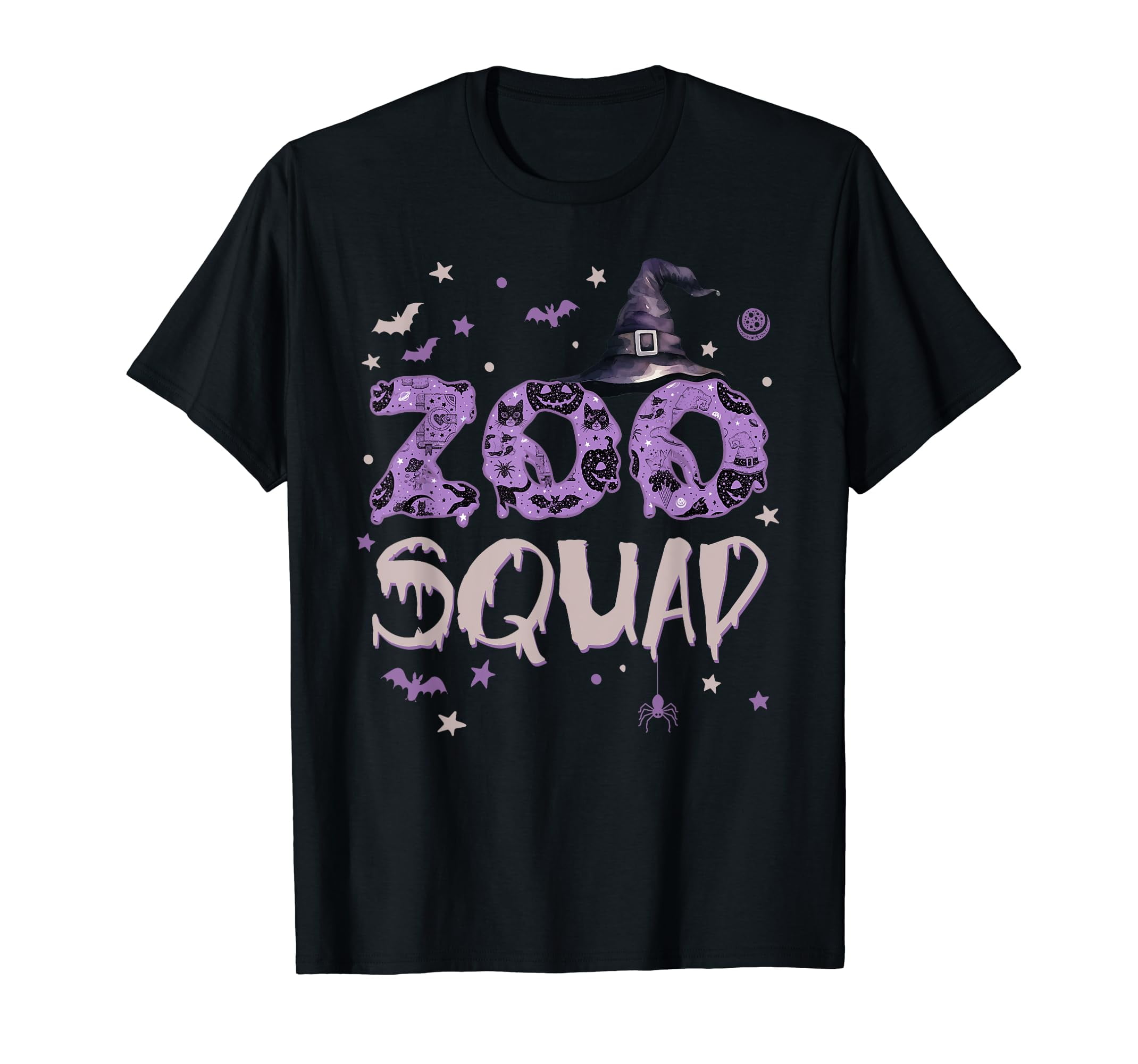 Zoo Squad Halloween Fun Zookeeper Witch Black T-Shirt - Walmart.com