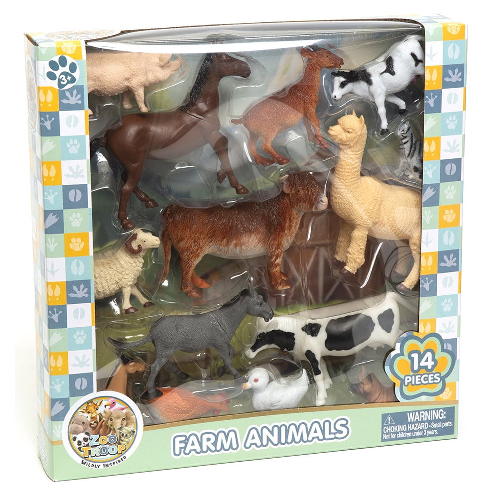 Zoo Troop Multipack Farm Set - 14-Pieces – Action Adventure Farm ...