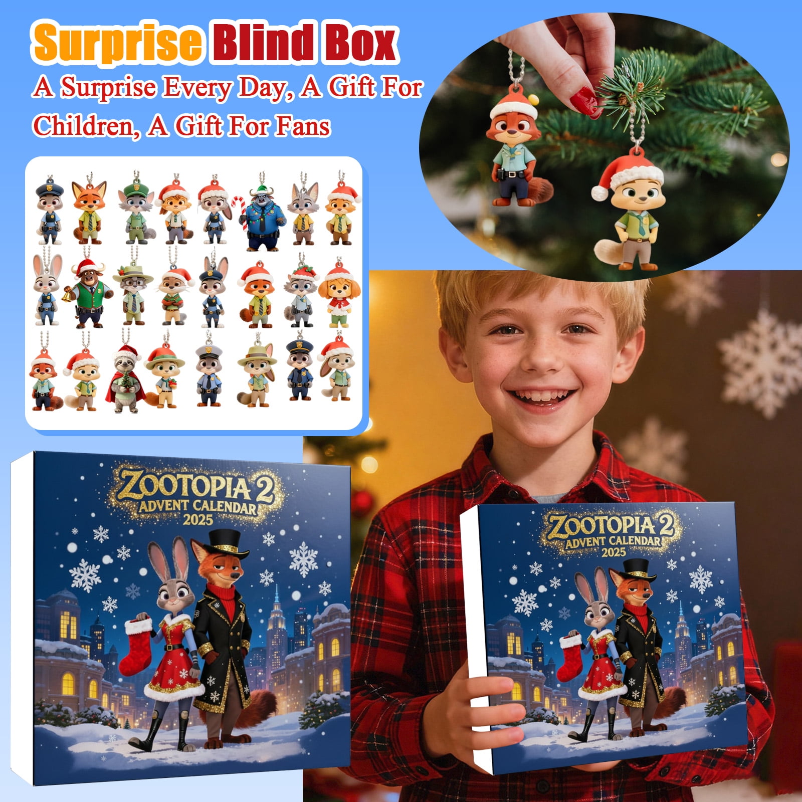 Zoo topia Advent Calendar 2025 10.24 Inch Children'S Collectible 2D ...