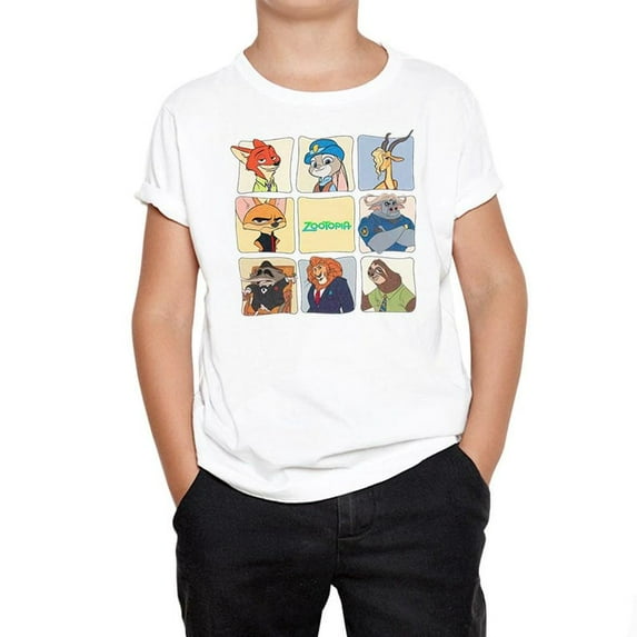 Zoo.topia All Characters Grid Shirt Cartoon Icon Graphic Unisex Cotton ...