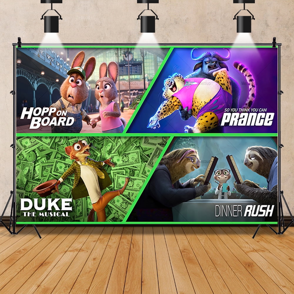 Zoo-topia Birthday Party Decorations, Zoo-topia Backdrop Happy Birthday ...