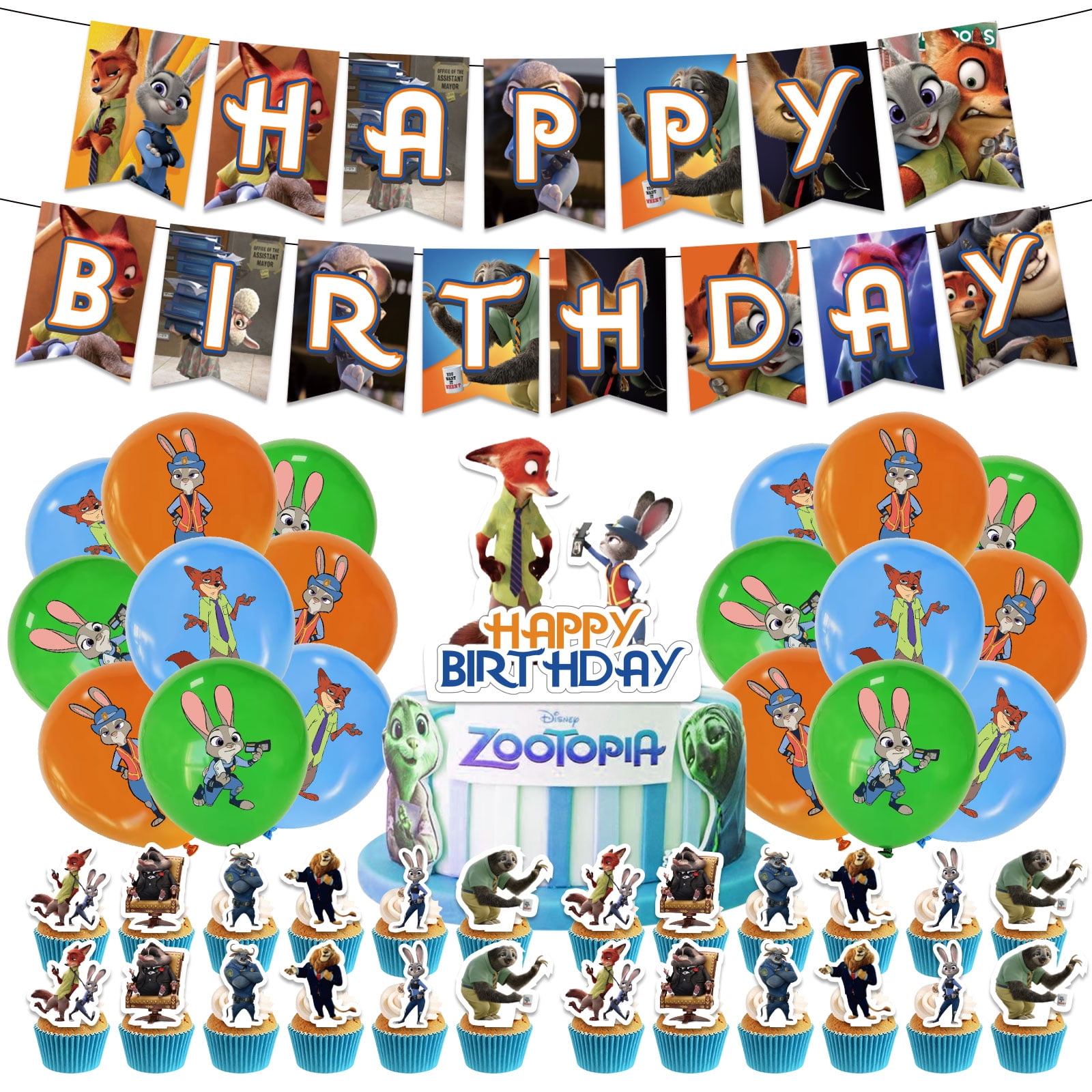 Zoo topia Decorations 11.81 Inch Kids Gift Idea Movie Birthday Theme ...