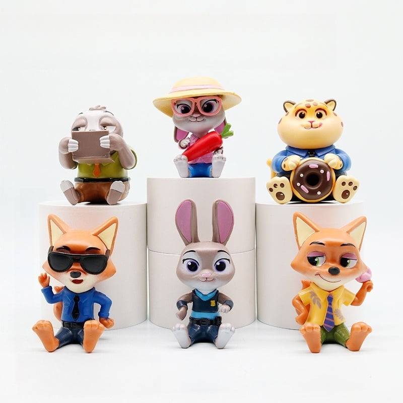 Zoo-topias Character Action Figures, Movie Character Figure Set,Cartoon ...
