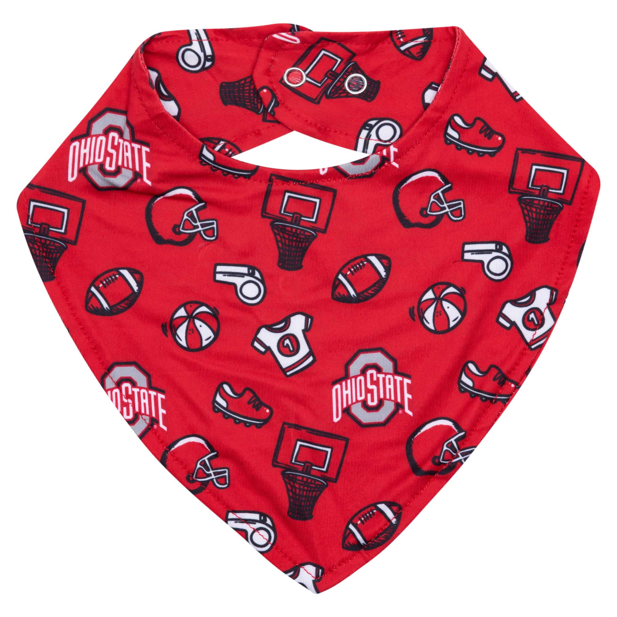 ZooZatz Scarlet Ohio State Buckeyes All Over Print Baby Bib - Walmart.com
