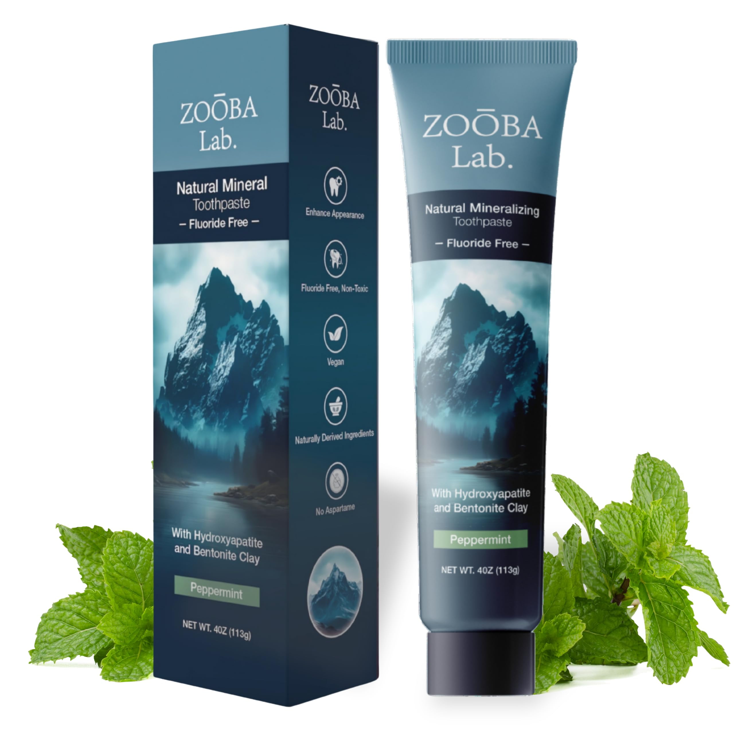 Zooba Natural Fluoride Free AIF9 Toothpaste with Hydroxyapatite ...