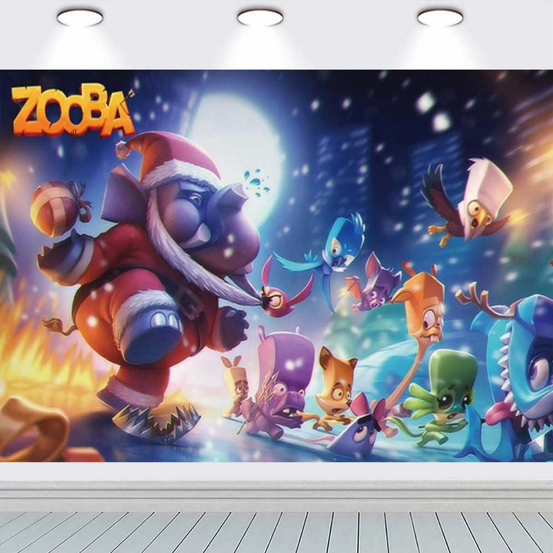 Zooba Zoo Battle Arena Party Supplies Background Backdrop Taspestry ...