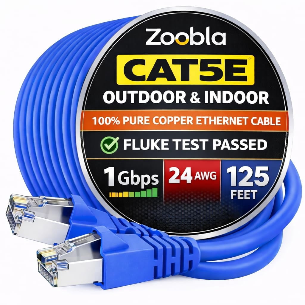 Zoobla - Cat5e UTP Ethernet Patch Cable, Pure Copper LAN Cable with ...