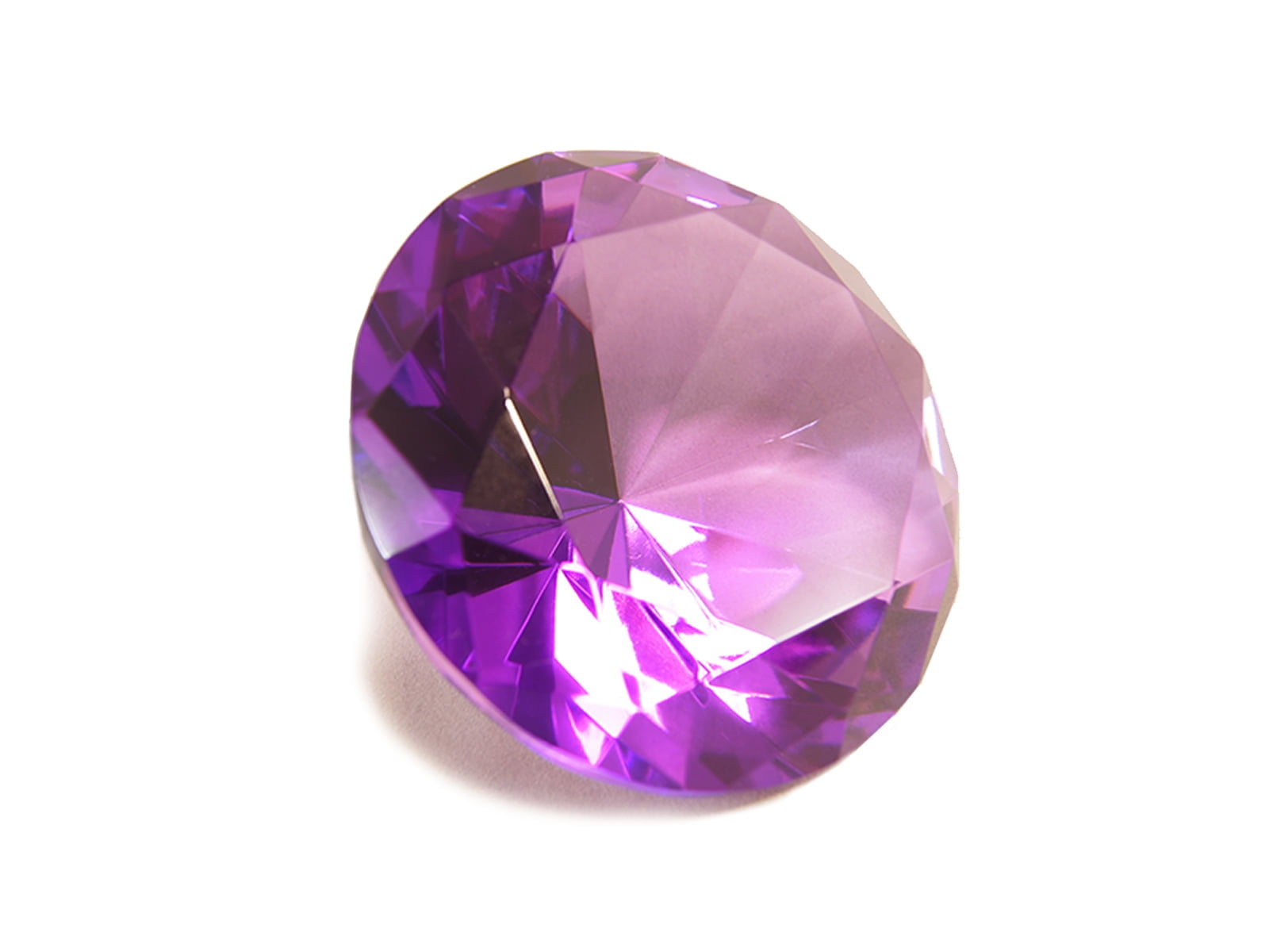Zoogamo 120 mm Purple Diamond Shaped Glass Crystal Paperweight –Home ...