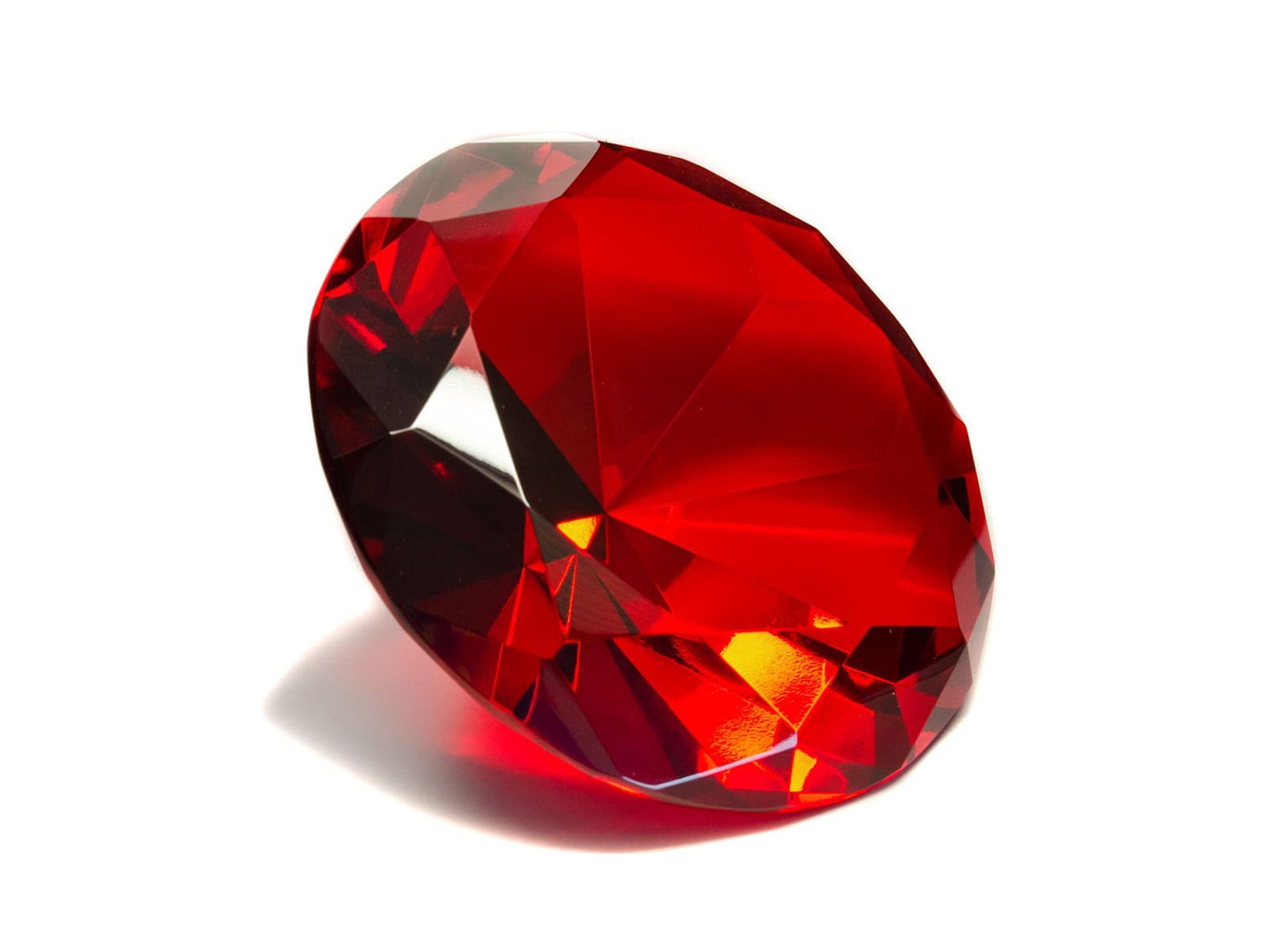 Zoogamo 2 / 60 mm Red Diamond Shaped Glass Crystal Paperweight Home ...