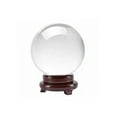 Zoogamo 200MM Clear Crystal Ball with Wood Stand – K9 Glass Crystal ...
