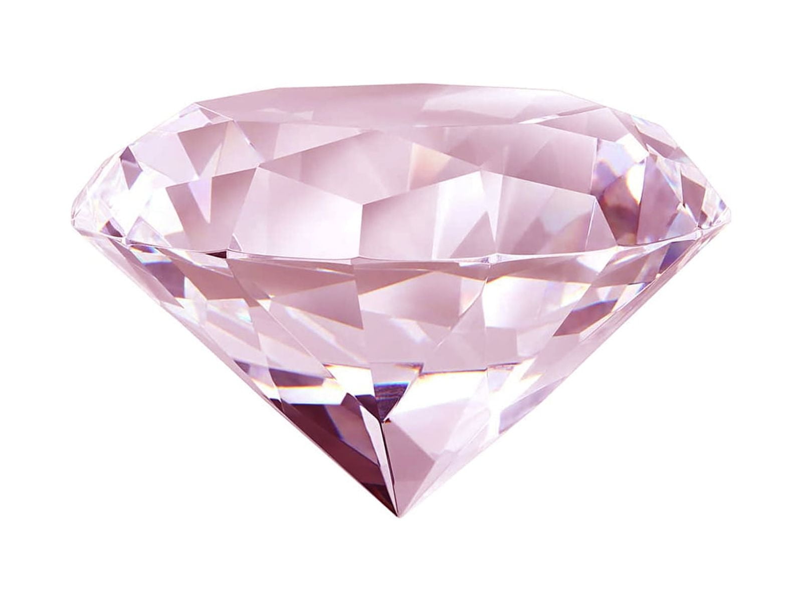 Zoogamo 4 / 100 mm Light Pink Diamond Shaped Glass Crystal Paperweight ...